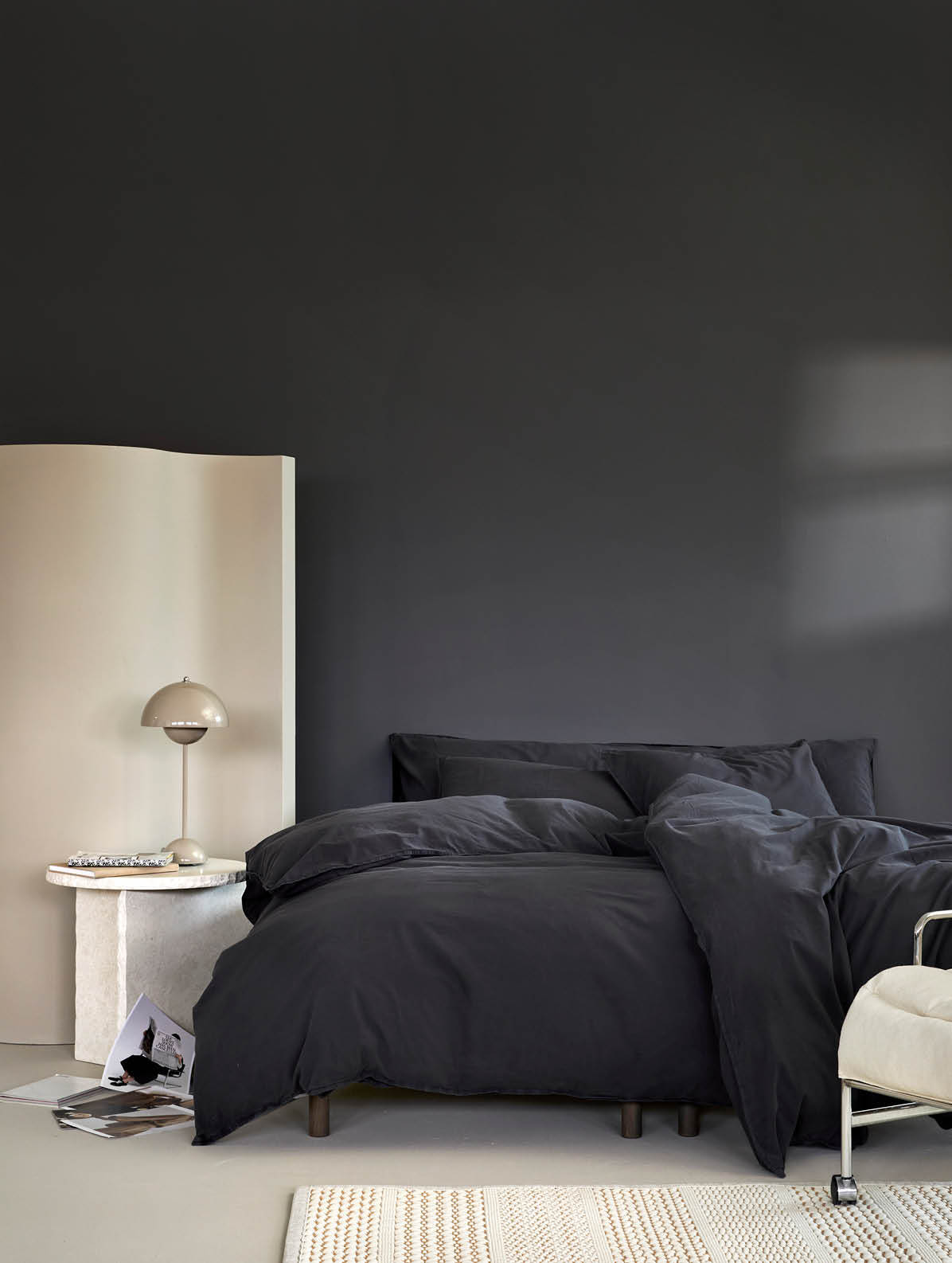 Frøya bomullssengesett dempet sort