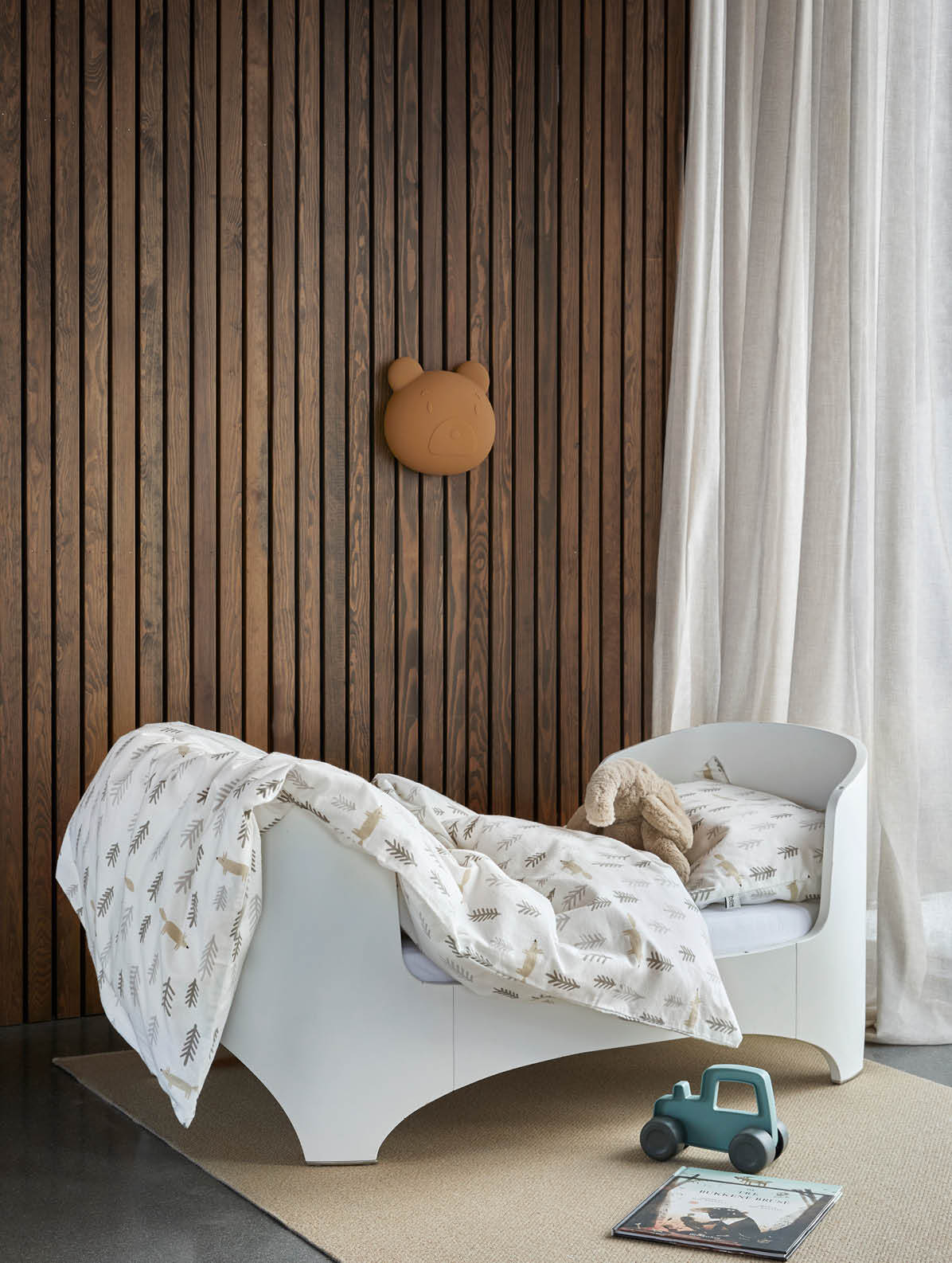 Skogstur flanellsengesett dempet brun