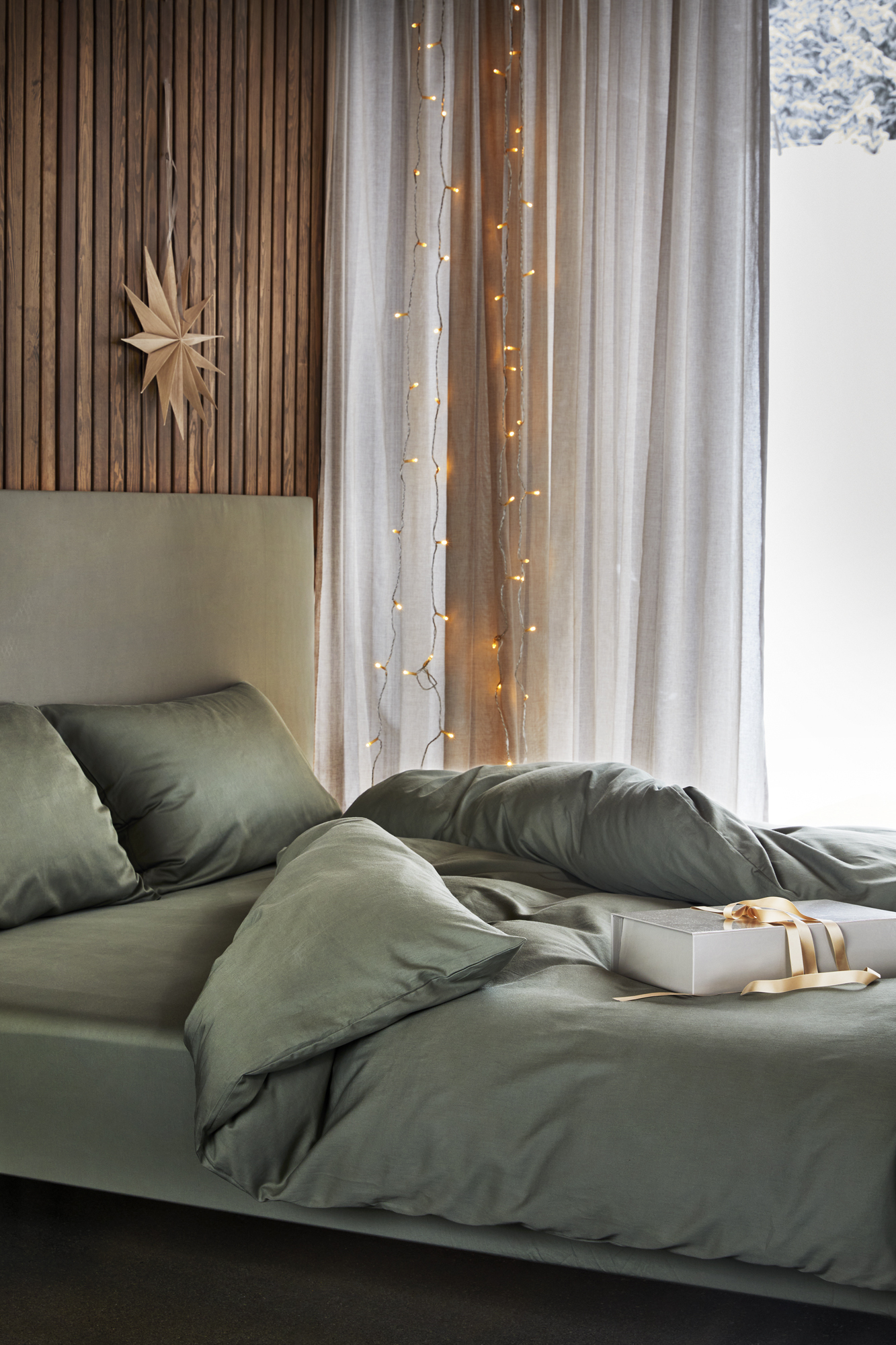 Harmoni satengsengesett dempet grønn